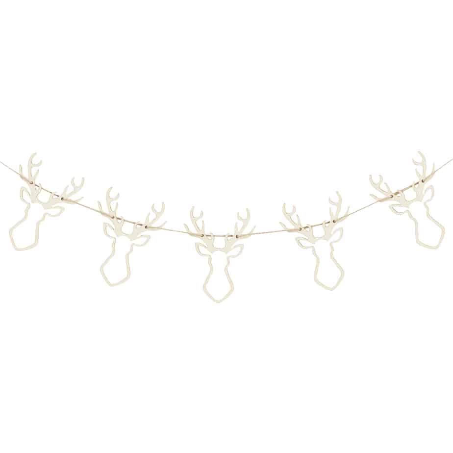 Rustic Christmas - Slinger Rendieren hout - Feestwarenhuis.nl