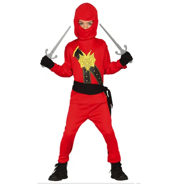 Kostuum Ninja child RED - Feestwarenhuis.nl