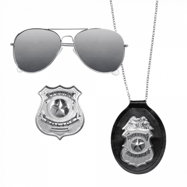 Set 'Special police' (partybril, ketting en badge) - Feestwarenhuis.nl