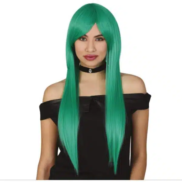 Groene pruik - Feestwarenhuis.nl