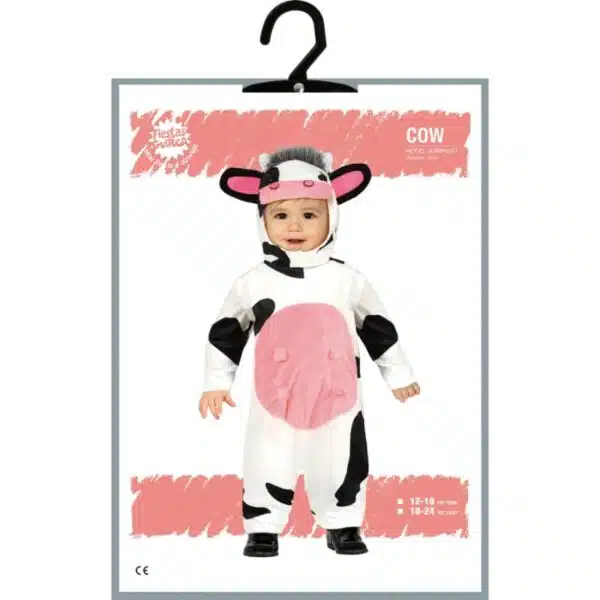 Jumpsuit baby koe 18-24 maanden - Feestwarenhuis.nl